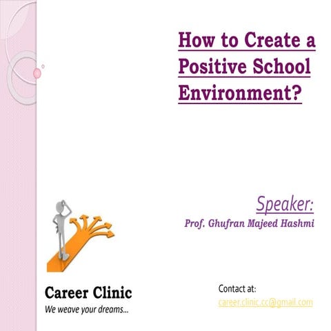 How to create a positive school environment | PPTX