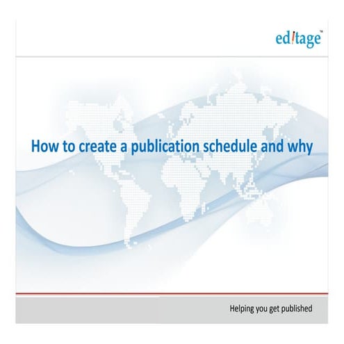 How to create a publication schedule and why | PDF