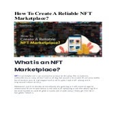How to create a reliable nft marketplace | PDF
