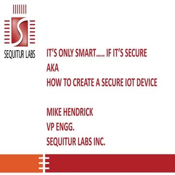 How to create a secure IoT device | PPT