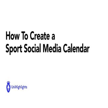 How To Create a Sports Social Media Plan? | PDF