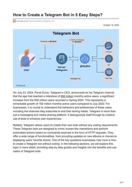 Telegram bot | DOCX | Internet | Computing