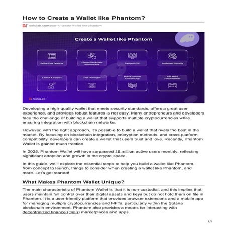 How to Create a Wallet like Phantom.pdf. overview | PDF