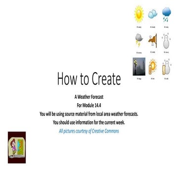 How to create a weather forecast | PPTX | Weather | Science