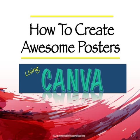 How To Create Awesome Posters Using Canva | PDF