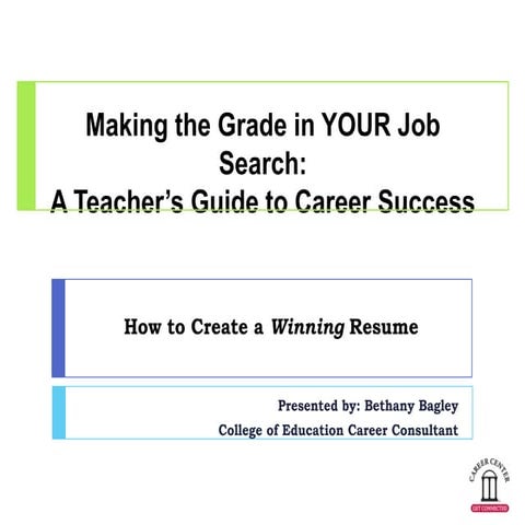 How To Create A Winning Resume | PPTX | Resume Writing and Advice | Job ...