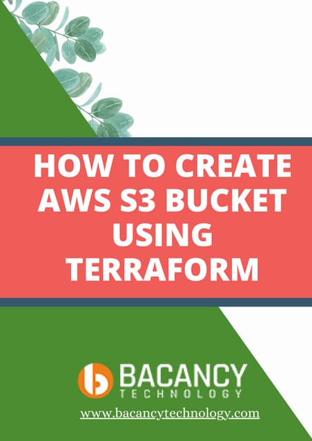 How To Create Aws S3 Bucket Using Terraform Pdf