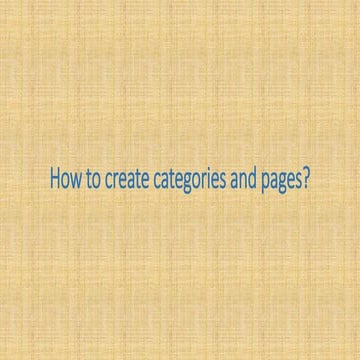How to create categories and pages.pptx