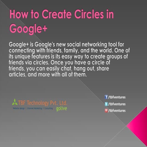 How to create circles in google+ | PPSX