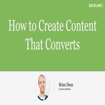 How to create content that converts | PPT