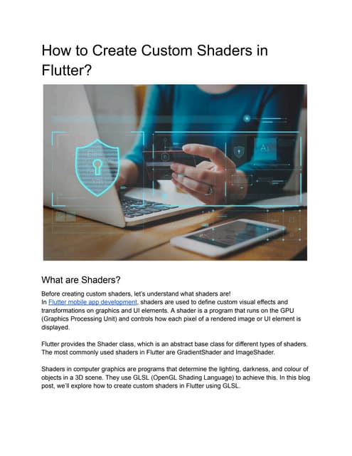 How To Create Custom Shaders In Flutter Pdf