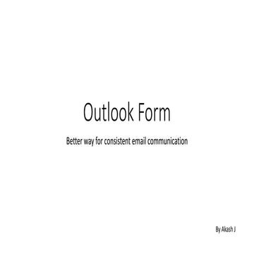 How to create Outlook Form with example | PPT