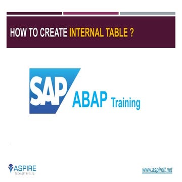Abap internal tables | PPT