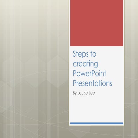 How to create power point presentations ap level 2 | PPT