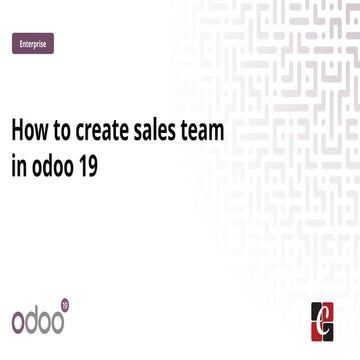 Guide to Setting Up Product Variants in Odoo 19 Enterprise | PPTX