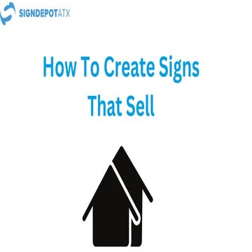 How To Create Signs That Sell