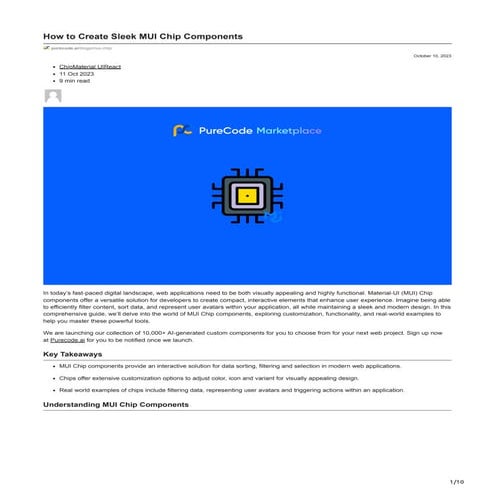 How To Create Sleek Mui Chip Components Pdf