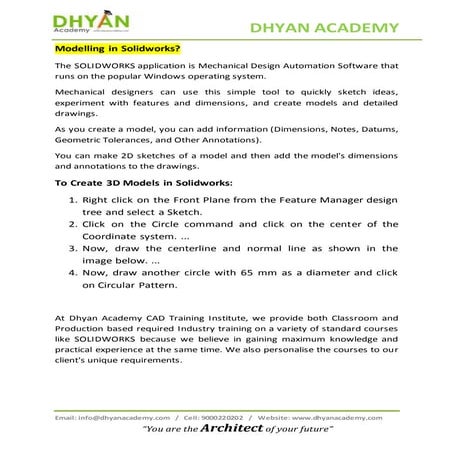 How to create solidworks ? | PDF