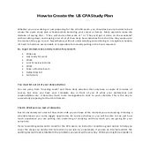 How to create the us cpa study plan