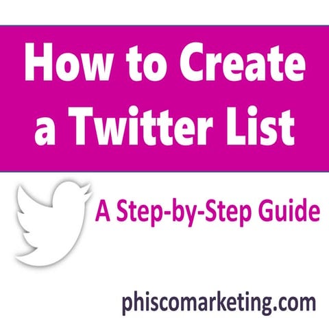 How to create twitter lists | PDF | Social Networking | Internet