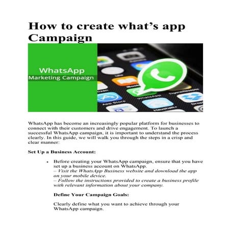 How to create what’s app Campaign.docx