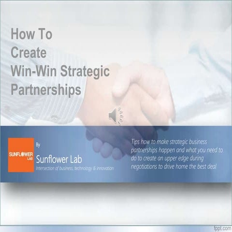 How To Create Win-Win Strategic Partnerships | PPT