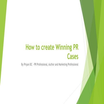 How to create winning PR cases | PPT
