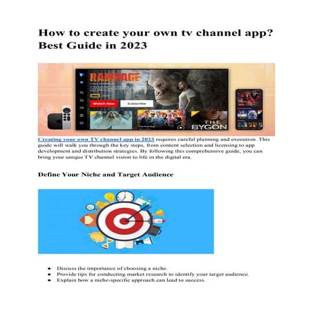 How to create your own tv channel app.pdf | Home Entertainment Systems ...