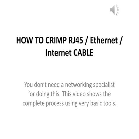 How to crimp rj45 Connector | PPTX