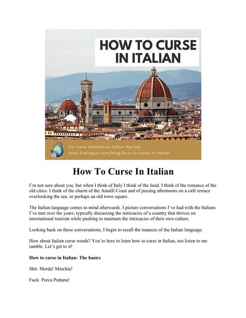 Italian unit | PPT | Europe Travel | Travel Locations