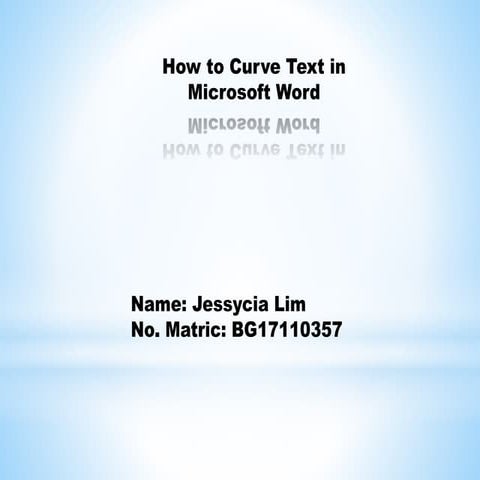 How to curve text in microsoft word | PPT