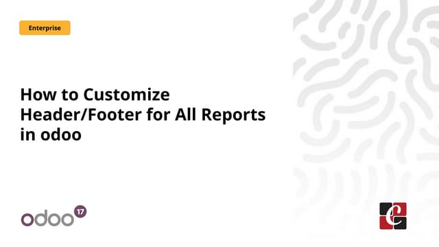 How To Customize Headerfooter For All Reports In Odoo Pptx Web 2029