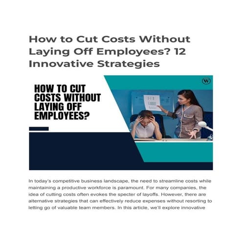 8 Steps To Immediately Reduce Workforce Costs | PDF