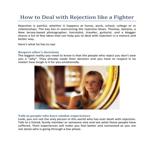 How do you handle rejection | PPTX