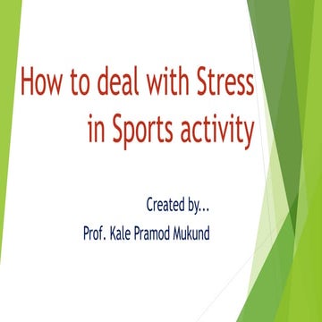 How to deal with stress in sports activity | PPT