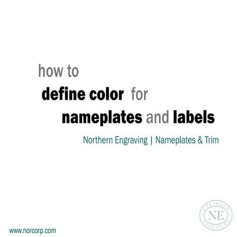 How to define color for nameplates and labels | PPT