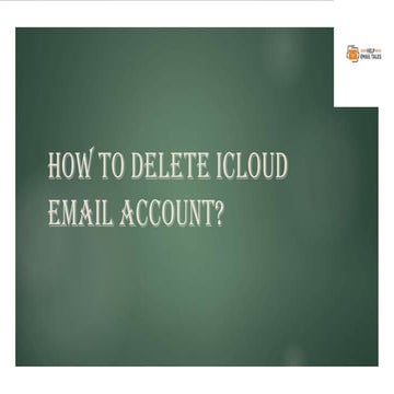 How to Delete iCloud Email Account || Help Email Tales | PPT