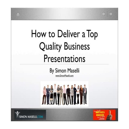 How to deliver a top quality business presentation | PDF