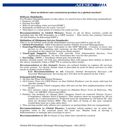 How to deliver one consistent product in a global market | PDF