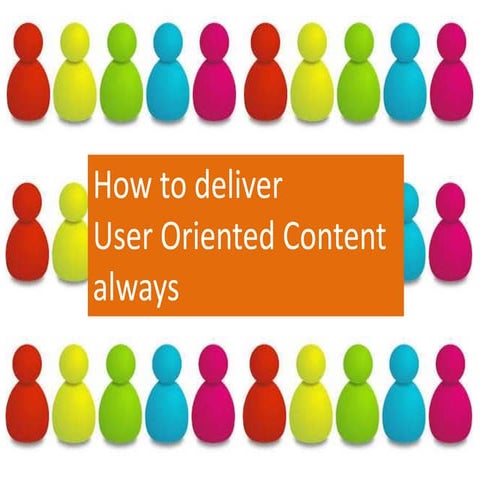How to deliver user oriented content always | PPT