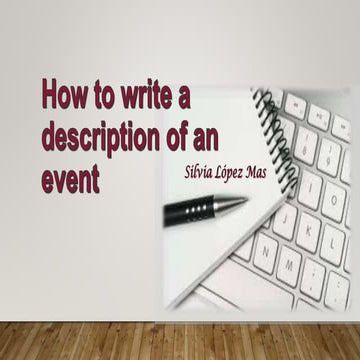 How to describe an event | PPT