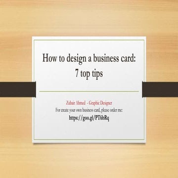 How to design a business card | PPTX