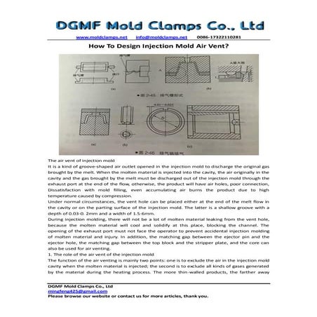 How to design injection mold air vent? | PDF