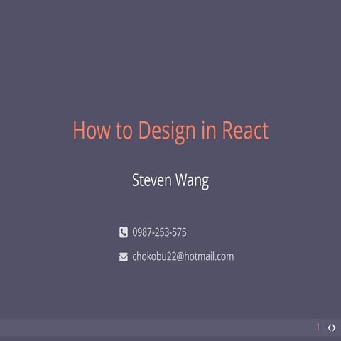 How to Design in React | PPT