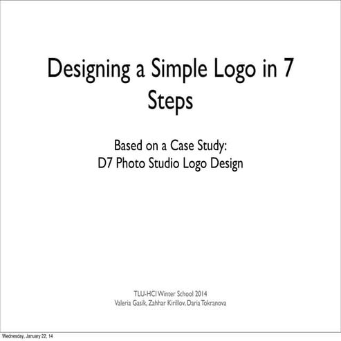 How To Design a Logo in 7 Steps | PPT