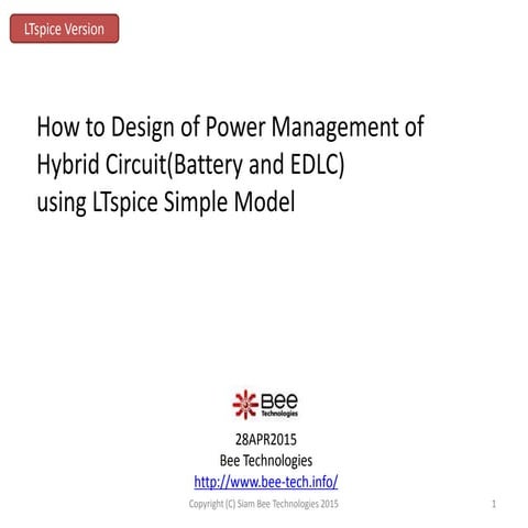 How to Design of Power Management of Hybrid Circuit(Battery and EDLC ...