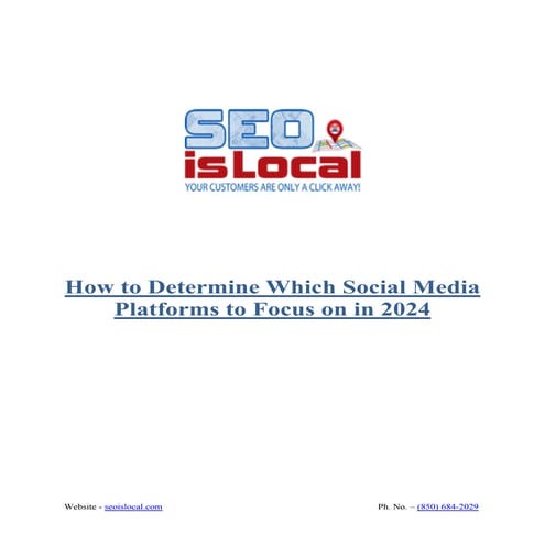 Selecting the Ideal Social Media Platform | PPTX