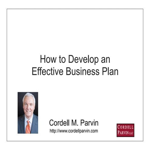 How to Develop an Effective Business Plan | PPT