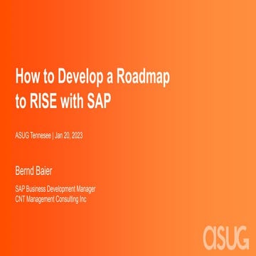 How to Develop a Roadmap with SAP RISE doc | PDF