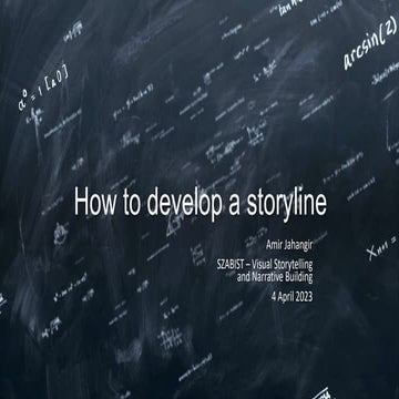 How to develop a storyline - A Narratology Course.pptx